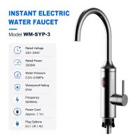 China 3.3KW 304 Stainless Steel LED Digital Display Electric Heating Tap Instant Water Heater Tap for sale