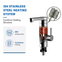 China 3.3KW Power Electric Water Faucet with 304 Stainless Steel and Tankless Instant Heating for Kitchen & Bathroom for sale