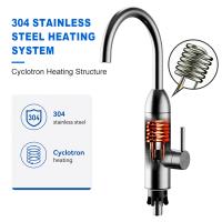 China 304 Stainless Steel 3.3KW Tankless Electric Heating Tap Instant Water Heater Faucet for sale