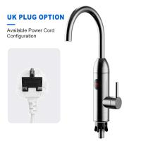 China 304 Stainless Steel 3.3KW Tankless Electric Heating Tap Instant Water Heater Faucet for sale