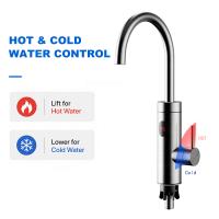 China 3.3KW 304 Stainless Steel LED Digital Display Instant Water Heater Tap Electric Heating Faucet for sale