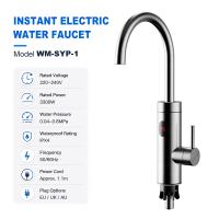 China 3.3KW 304 Stainless Steel LED Digital Display Instant Water Heater Tap Electric Heating Faucet for sale