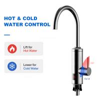 China 304 Stainless Steel Electric Water Heater Faucet with 3.3KW Power and LED Digital Display for sale