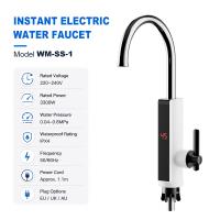 China 230V 3.3KW Tankless Electric Water Heater Faucet with 3s Instant Heating for Kitchen for sale