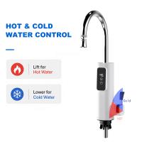 China 3300W EU Plug Electric Heating Tap with 3s Fast Heating and LED Digital Temperature Display for Instant Hot Water for sale