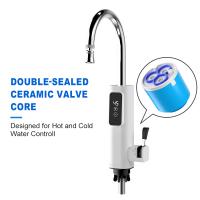 China 3300W EU Plug Electric Heating Tap with 3s Fast Heating and LED Digital Temperature Display for Instant Hot Water for sale