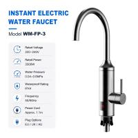 China 304 Stainless Steel 3.3KW IPX4 Waterproof Electric Water Heater Tap Instant Water Heating Faucet for sale