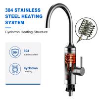 China 304 Stainless Steel 3.3KW IPX4 Waterproof Electric Water Heater Tap Instant Water Heating Faucet for sale