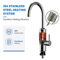 China 3.3KW 304 Stainless Steel CE/UKCA Certified Instant Water Heating Faucet Electric Water Heater Tap for sale