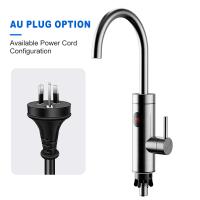China 304 Stainless Steel 3.3KW IPX4 Waterproof LED Instant Electric Water Heater Faucet for Kitchen and Bathroom for sale