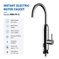 China 220V 3.3KW Instant Water Heater Tap with LED Digital Temperature Display and 304 Stainless Steel Housing for sale