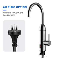 China 220V 3.3KW Instant Water Heater Tap with LED Digital Temperature Display and 304 Stainless Steel Housing for sale