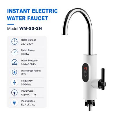 China 3300W EU Plug Electric Heating Tap with Adjustable Temperature for Instant Hot Water for sale