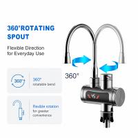 China 304 Stainless Steel Electric Heating Tap with LED Temperature Display and 3300W Instant Heating for sale