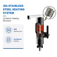 China ABS Material 3300W EU Plug Electric Heating Tap for Instant Hot Water for sale