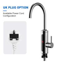 China 3s Fast Heating 304 Stainless Steel Electric Water Heater Tap with Digital Temperature Display for sale