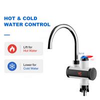 China 3300W EU Plug Electric Heating Tap with LED Digital Display for Instant Hot Water Supply for sale