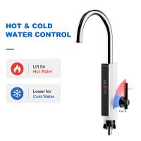 China 3300W Fast Heating 360° Free Rotation Electric Water Heater Tap with LED Digital Temperature Display for sale