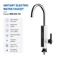 China 3300W Fast Heating 360° Free Rotation Electric Water Heater Tap with LED Digital Temperature Display for sale