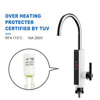 China 3300W Fast Heating 360° Free Rotation Electric Water Heater Tap with LED Digital Temperature Display for sale