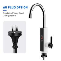 China 3300W Fast Heating 360° Free Rotation Electric Water Heater Tap with LED Digital Temperature Display for sale