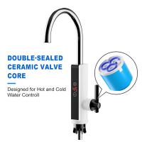 China 3300W Fast Heating 360° Free Rotation Electric Water Heater Tap with LED Digital Temperature Display for sale