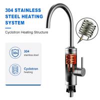 China 3s Fast Heating 3300W Electric Water Heater Tap with 304 Stainless Steel Instant Water Heater Faucet for sale