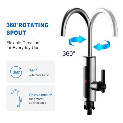 China 304 Stainless Steel 3300W Electric Heating Tap with 3s Fast Heating for Instant Hot Water in Kitchen for sale