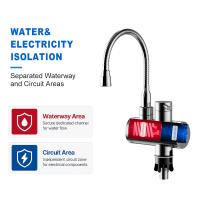 China 304 Stainless Steel 3300W Electric Water Heater Faucet with 360° Free Rotation for Bathroom for sale