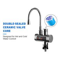 China 304 Stainless Steel 3300W Electric Water Heater Faucet with 360° Free Rotation for Bathroom for sale