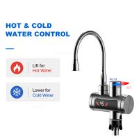 China 304 Stainless Steel 3300W Electric Water Heater Faucet with 360° Free Rotation for Bathroom for sale