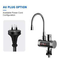 China 304 Stainless Steel 3300W Electric Water Heater Faucet with 360° Free Rotation for Bathroom for sale