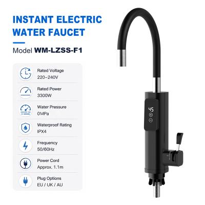 China 304 Stainless Steel Electric Heating Water Faucet with 3s Fast Heating and 360° Free Rotation for sale
