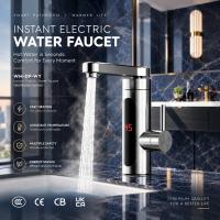 China 3s Fast Heating 304 Stainless Steel Electric Heating Tap with LED Display for Bathroom for sale