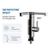 China 3s Fast Heating 304 Stainless Steel Electric Heating Tap with LED Display for Bathroom for sale