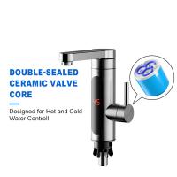 China 3s Fast Heating 304 Stainless Steel Electric Heating Tap with LED Display for Bathroom for sale