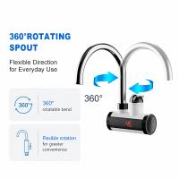 China 3300W LED Temperature Display Electric Heating Tap with 360° Free Rotation for Instant Hot Water for sale