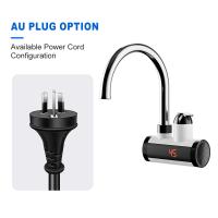 China 3300W LED Temperature Display Electric Heating Tap with 360° Free Rotation for Instant Hot Water for sale