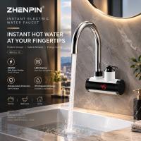 China 3300W LED Temperature Display Electric Heating Tap with 360° Free Rotation for Instant Hot Water for sale