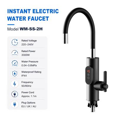 China 3300W 360° Free Rotation Electric Heating Tap with LED Digital Temperature Display for sale