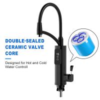 China 3300W Power ABS Material 360° Free Rotation Electric Heating Tap for Kitchen and Bathroom for sale