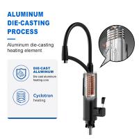 China 3300W Power ABS Material 360° Free Rotation Electric Heating Tap for Kitchen and Bathroom for sale