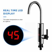 China 3300W 304 Stainless Steel Instant Electric Heating Faucet for Kitchen with LED Display for sale