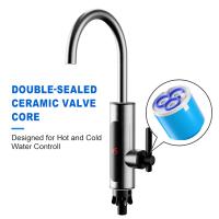 China 3300W 304 Stainless Steel Instant Electric Heating Faucet for Kitchen with LED Display for sale