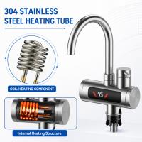 China 3s Fast Heating 3300W Electric Water Tap with LED Digital Display and 304 Stainless Steel for sale