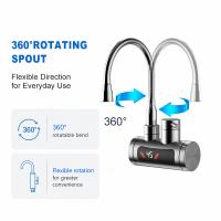China 304 Stainless Steel 3300W Instantaneous Electric Water Heater Tap with LED Digital Display for sale