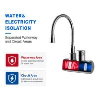 China 304 Stainless Steel 3300W Instantaneous Electric Water Heater Tap with LED Digital Display for sale