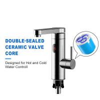 China 3300W 304 Stainless Steel Instant Water Heater Tap with 360° Free Rotation for Bathroom for sale