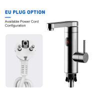China 3300W 304 Stainless Steel Instant Water Heater Tap with 360° Free Rotation for Bathroom for sale