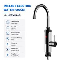China 3 Seconds Fast Heating 3300W 304 Stainless Steel Instant Water Heater Tap for Kitchen for sale
